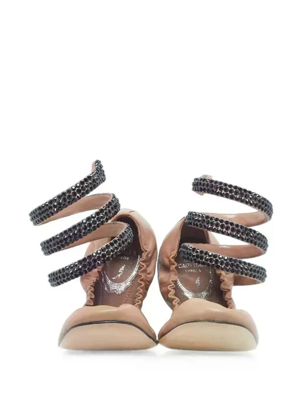 Rene Caovilla Cleo Ankle-wrap Ballet Flats