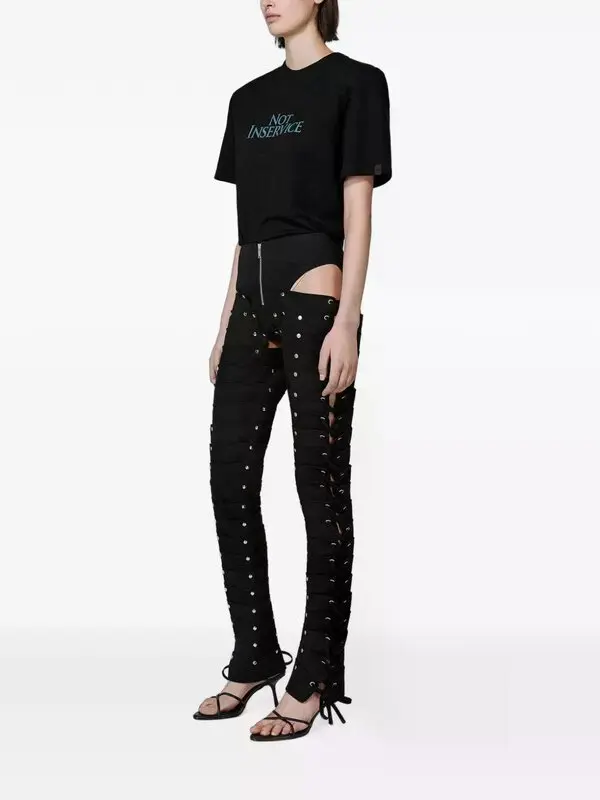 SRVC STUDIO Graphic-print Padded-shoulder T-shirt