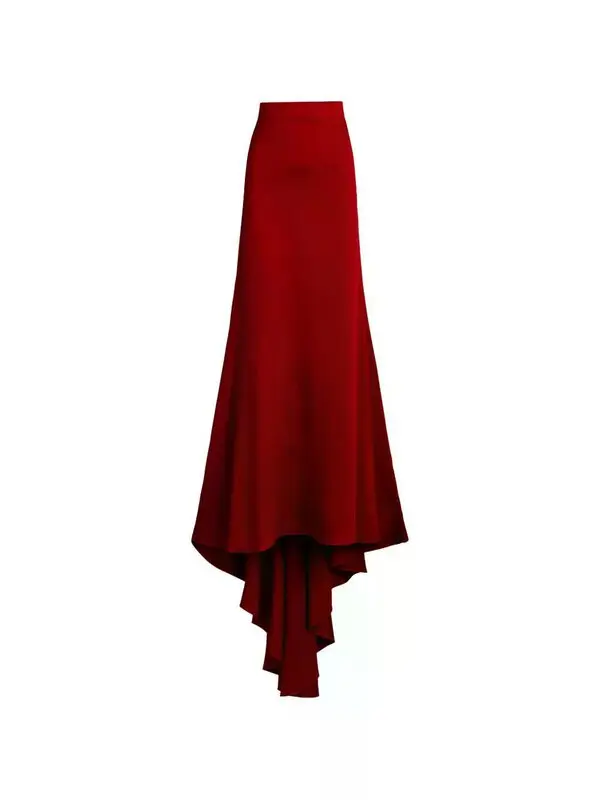 Silvia Tcherassi Marlon High-waisted Long Skirt - Red