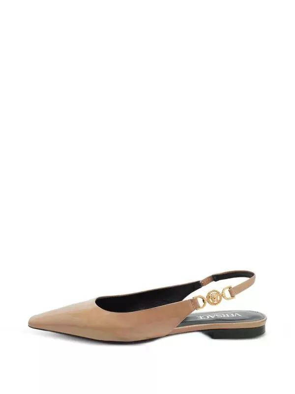 Versace Medusa Patent Leather Slingback Flats