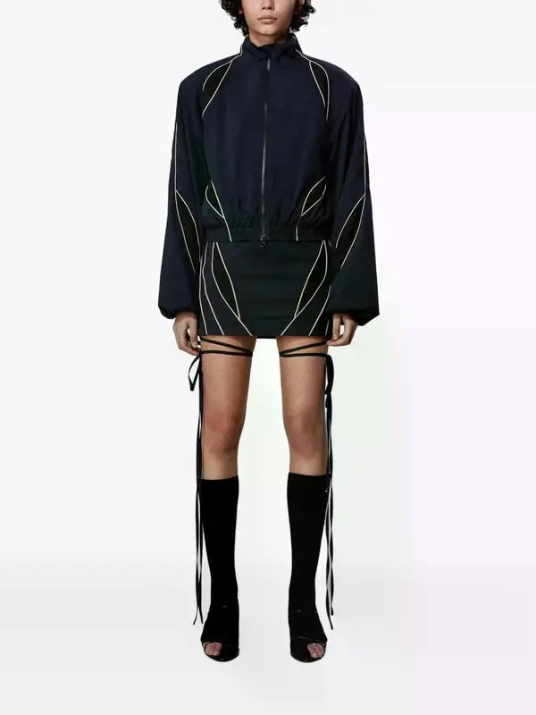 SRVC STUDIO Slash Cropped Track Jacket