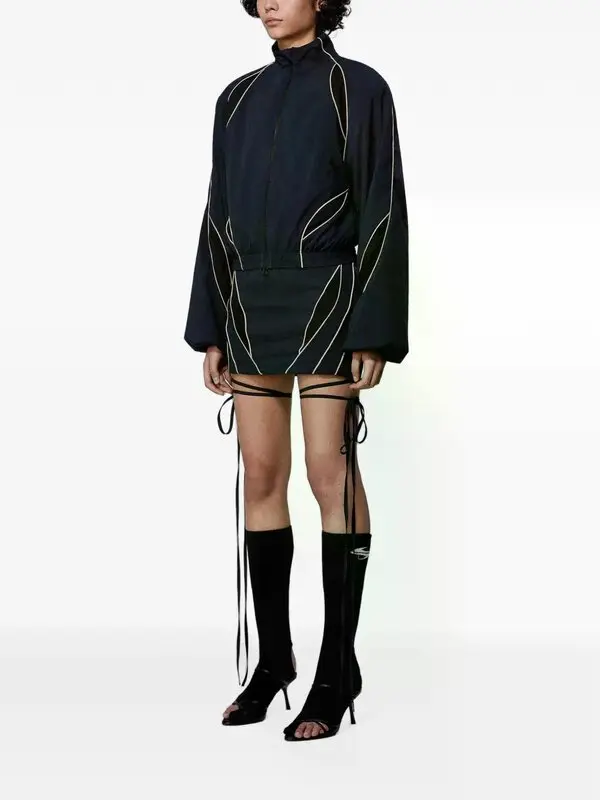 SRVC STUDIO Slash Cropped Track Jacket