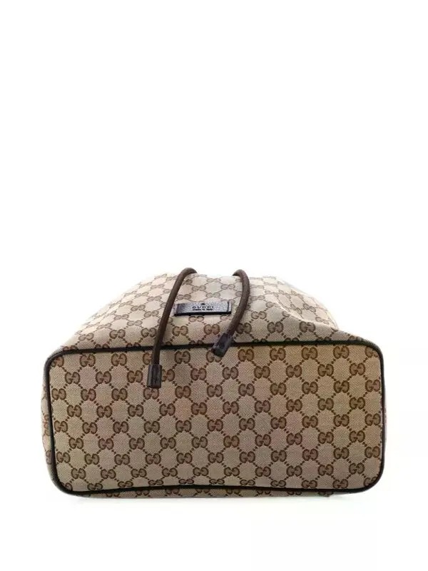 Gucci Drawstring Gg Canvas Medium Backpack
