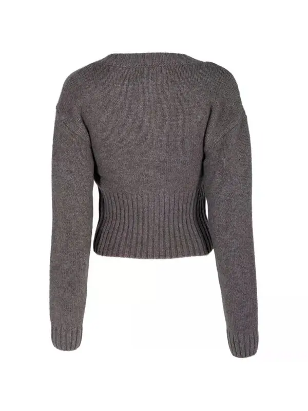 ST. AGNI Ribbed-knit Wool Cardigan