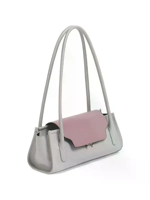 Marni Gray And Purple Leather Trunkette Bag