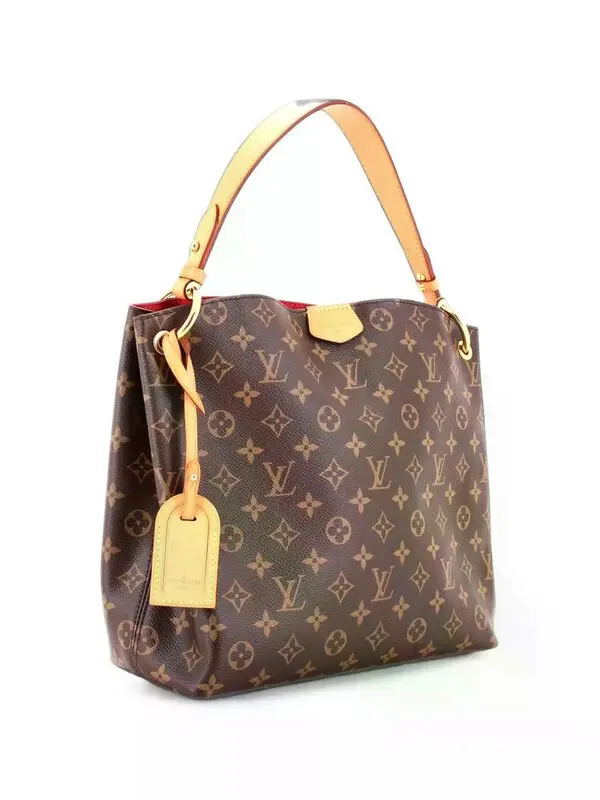 LOUIS VUITTON Graceful Handbag Monogram Canvas Pm Hobo Bag - Brown