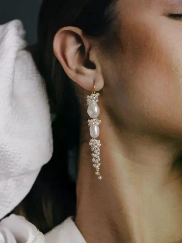 FREYA ROSE Baroque Long-drop-design Earrings