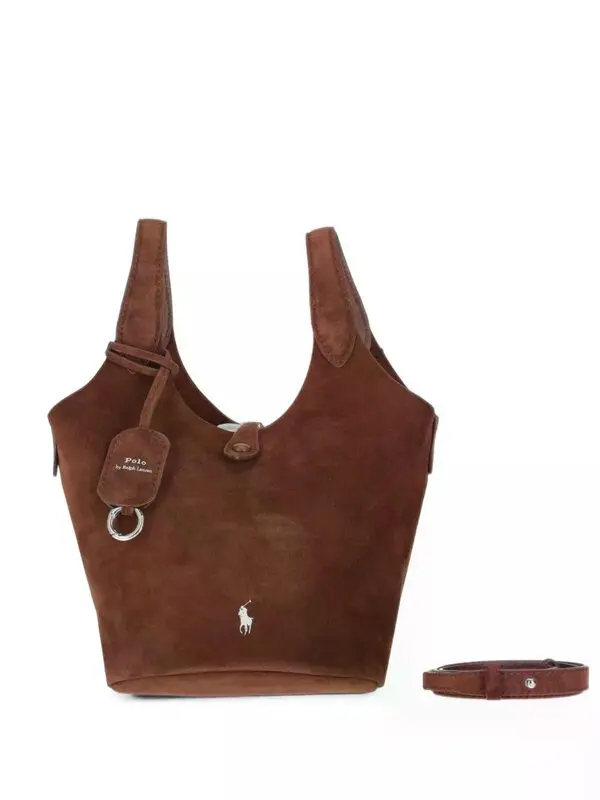 Polo Ralph Lauren Polo Play Suede Small Tote & Crossbody - Brown