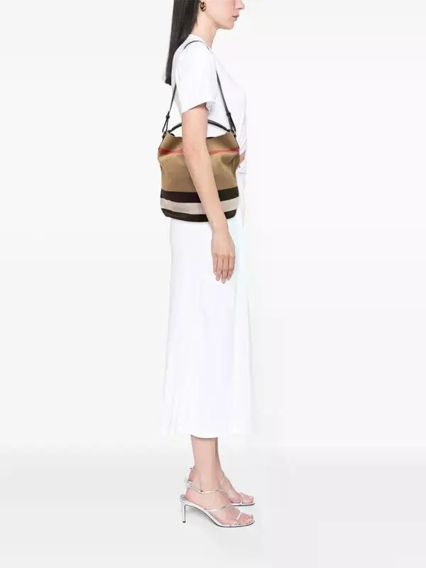 Burberry 2015 House Check Canvas Ashby Satchel