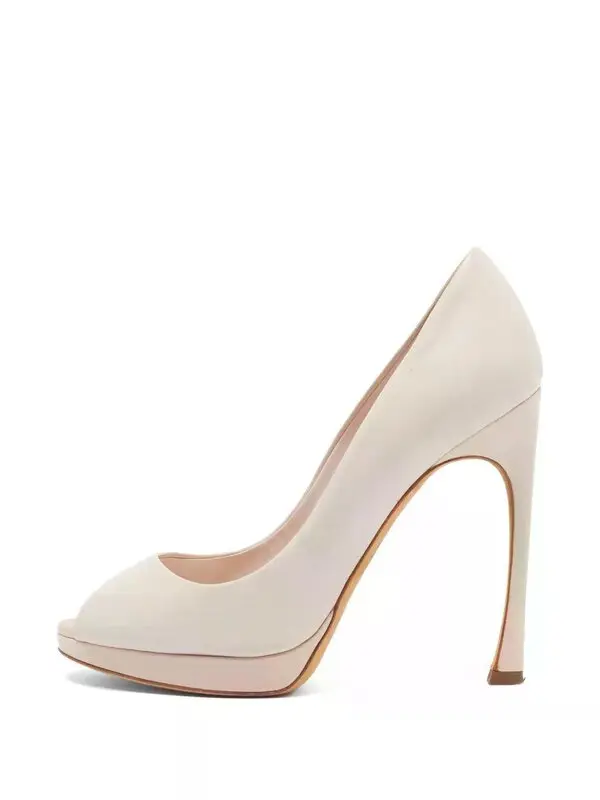 Dior Miss Peep-toe Platform Pumps - Neutrals