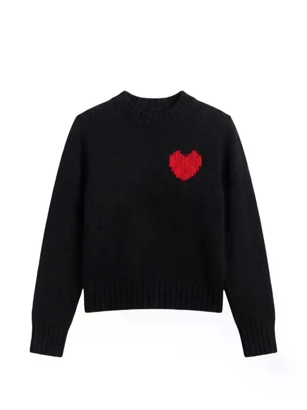 Chinti & Parker Heart Intarsia Merino Wool Sweater