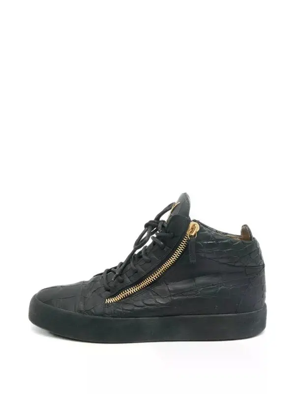GIUSEPPE ZANOTTI Croc-embossed High-top Sneakers