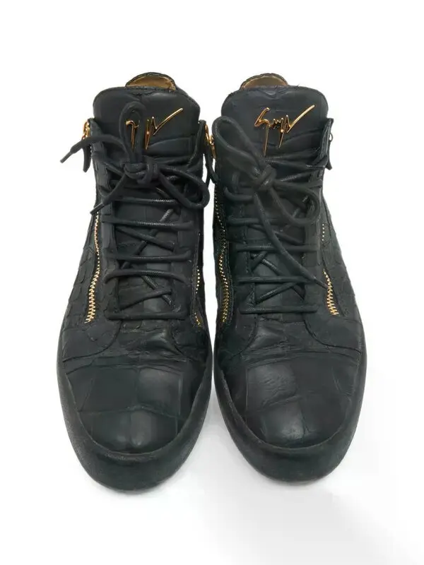 GIUSEPPE ZANOTTI Croc-embossed High-top Sneakers