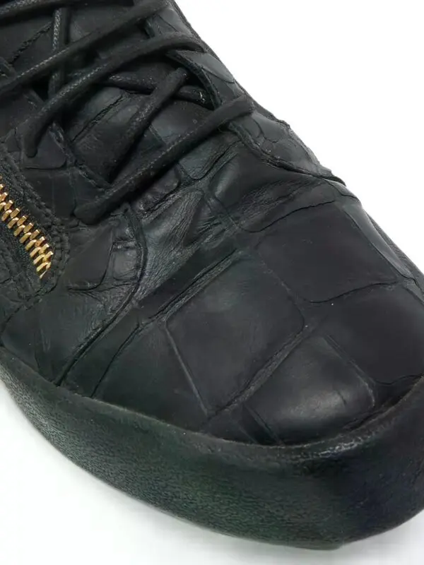 GIUSEPPE ZANOTTI Croc-embossed High-top Sneakers
