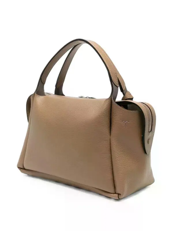TOD'S T Timeless Pebbled Leather Tote Bag