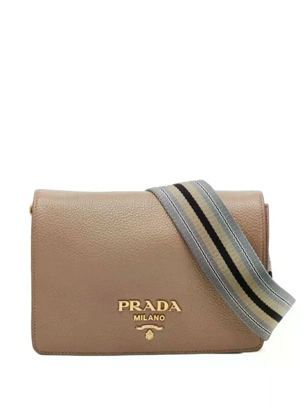 Prada Daino Flap Shoulder Bag - Neutrals