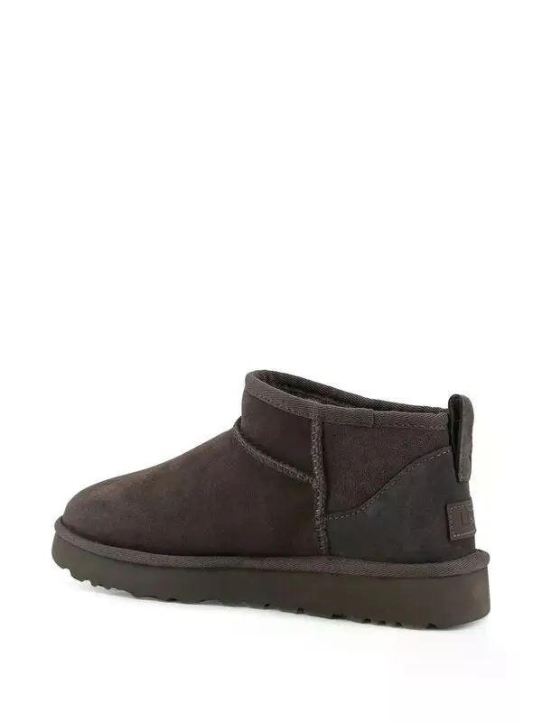 UGG Classic Ultra Mini Ankle Boots In Dark Suede - Grey