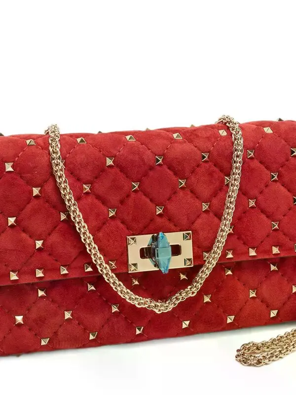 Valentino Garavani Rockstud Quilted Clutch Bag