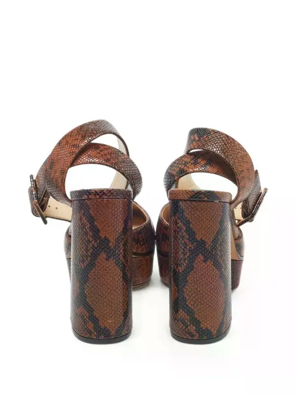 JIMMY CHOO Python-embossed Platform Pumps