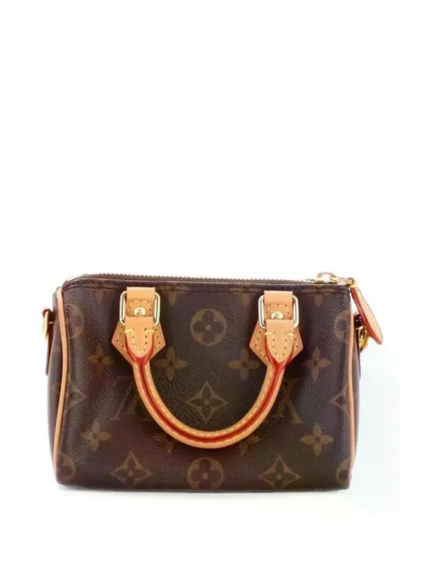 LOUIS VUITTON Speedy Bandouliere Nm Bag Monogram Canvas Nano Crossbody Bag - Brown