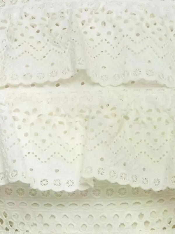 SELF-PORTRAIT Broderie Anglaise Ruffled Dress
