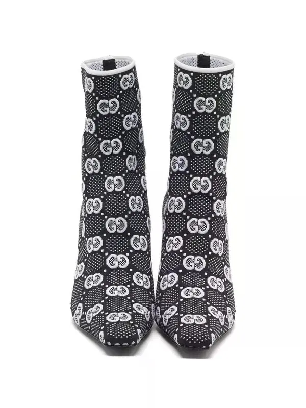 Gucci Gg Knit Ankle Boots
