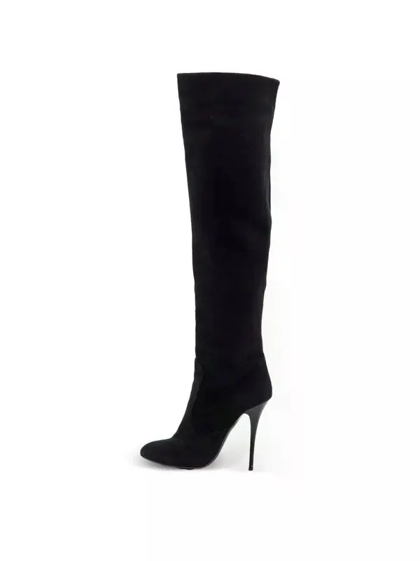 GIUSEPPE ZANOTTI Knee-high Suede Stiletto Boots - Black