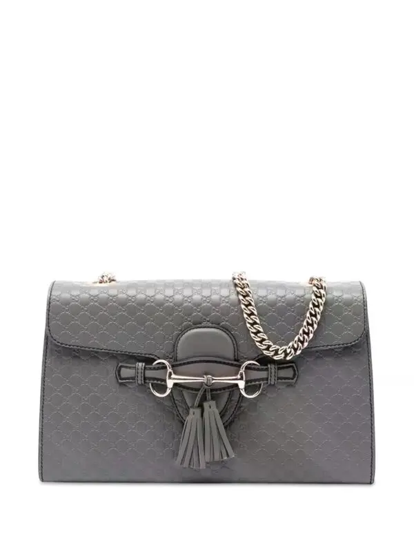Gucci 2016-2026 Medium Microguccissima Emily Shoulder Bag - Grey