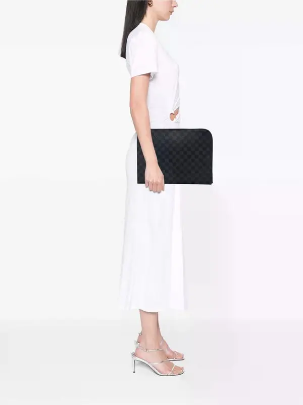 LOUIS VUITTON Damier Graphite Pochette Jour Gm Clutch Bag