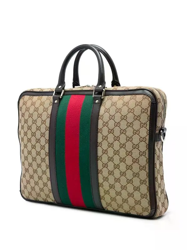 Gucci 2016-2026 Gg Canvas Web Briefcase Business Bag
