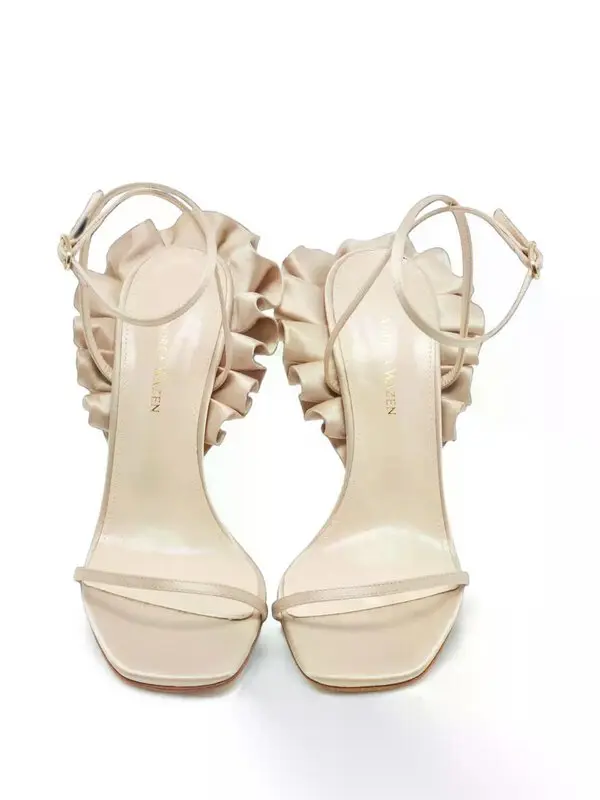 ANDREA WAZEN Rouches Ankle-strap Sandals
