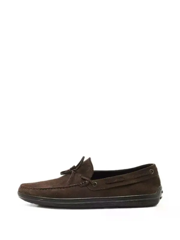 TOD'S Bow-detail Loafers - Brown