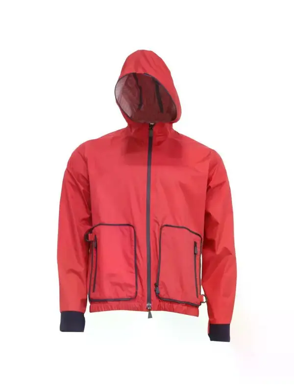 Moncler Grenoble Hooded Zip-up Jacket - Red