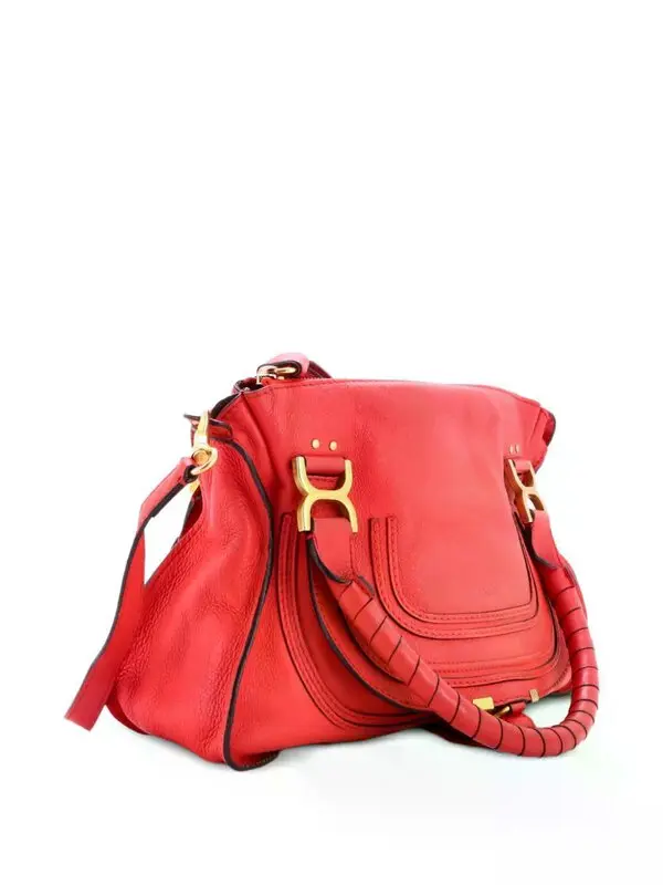 Chloé Marcie Leather Medium Satchel - Red