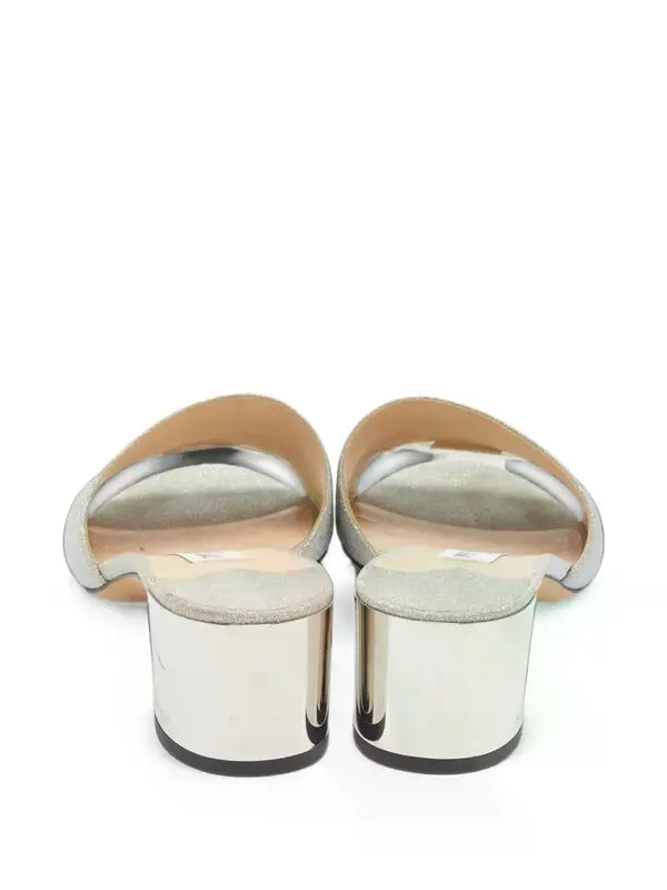 JIMMY CHOO Joni Glitter Sandals - Silver