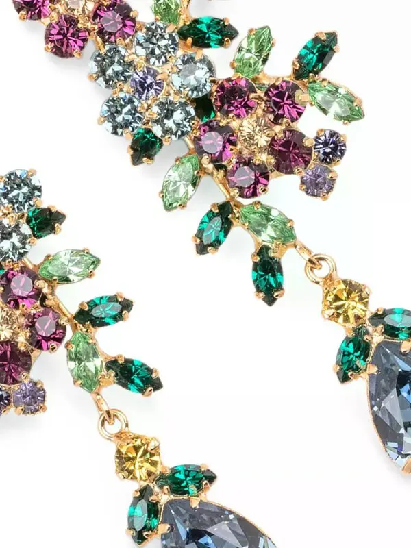 JENNIFER BEHR Yasmin Crystal-embellished Floral Earrings
