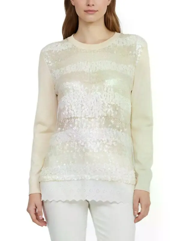 LOUIS VUITTON Sequin Embellished Crew Neck Sweater