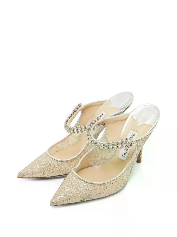 JIMMY CHOO Bing Crystal-embellished Mules