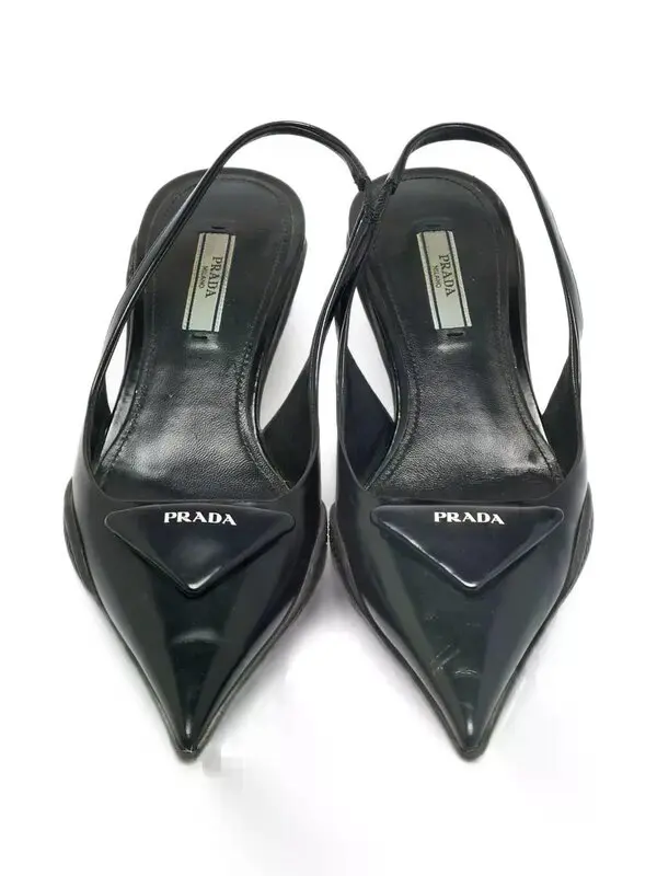 Prada Triangle Slingback Pumps