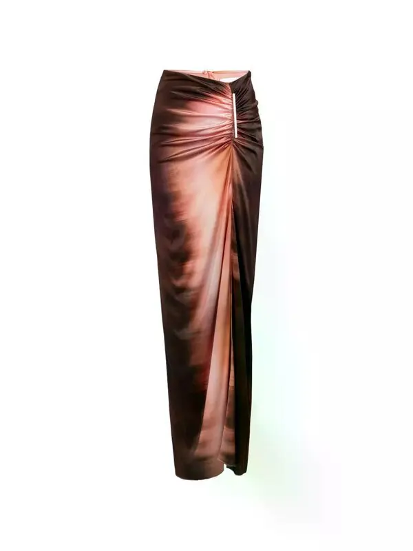 Silvia Tcherassi Keiry Ruched Ombré Maxi Skirt