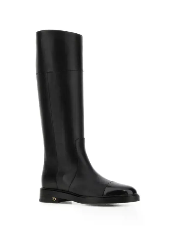 Valentino Garavani Zimmy Leather Boots - Black