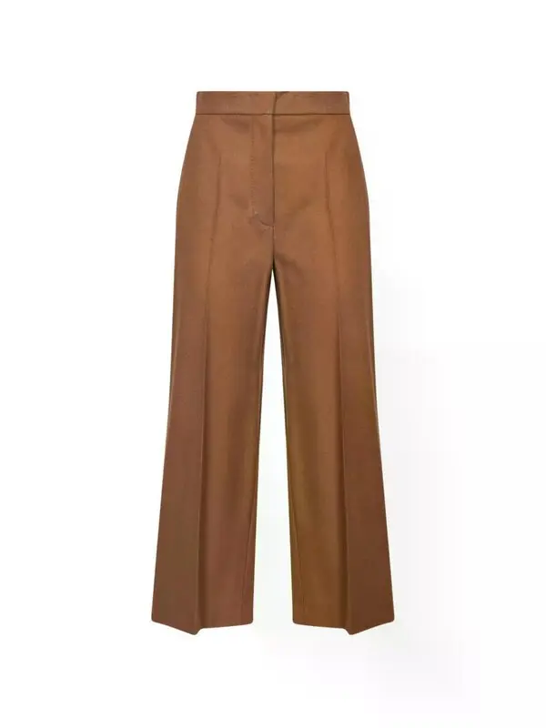 Max Mara Pressed-crease Virgin-wool Trousers