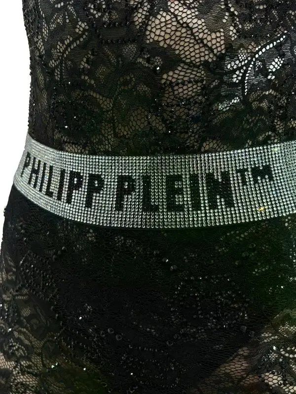 Philipp Plein Lace Legging Monogram Strass