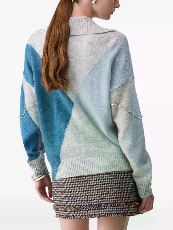 Liu Jo Argyle Polo With Jewel Embroidery