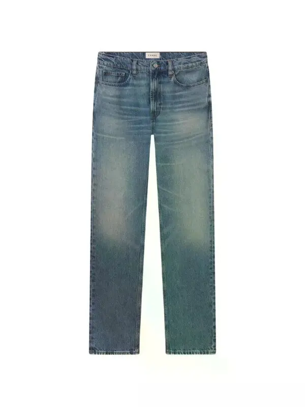 FRAME Faded Straight-leg Jeans