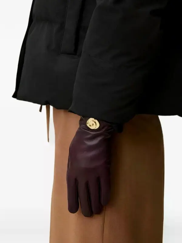 Claudie Pierlot Logo-plaque Leather Gloves