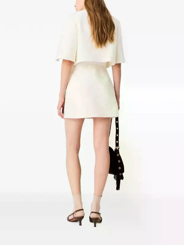 Maje Button-up Short-sleeve Mini Dress