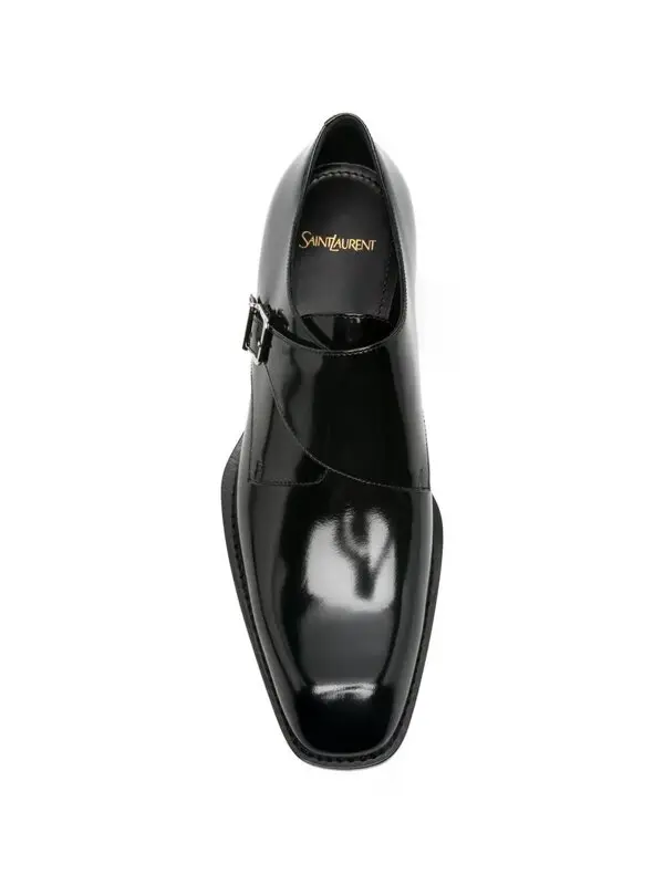 Saint Laurent Buckle-fastening Leather Oxford Shoes