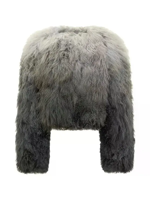 MARTHA LOUIS Ombre-effect Mongolian-fur Jacket