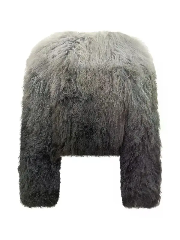 MARTHA LOUIS Ombre-effect Mongolian-fur Jacket